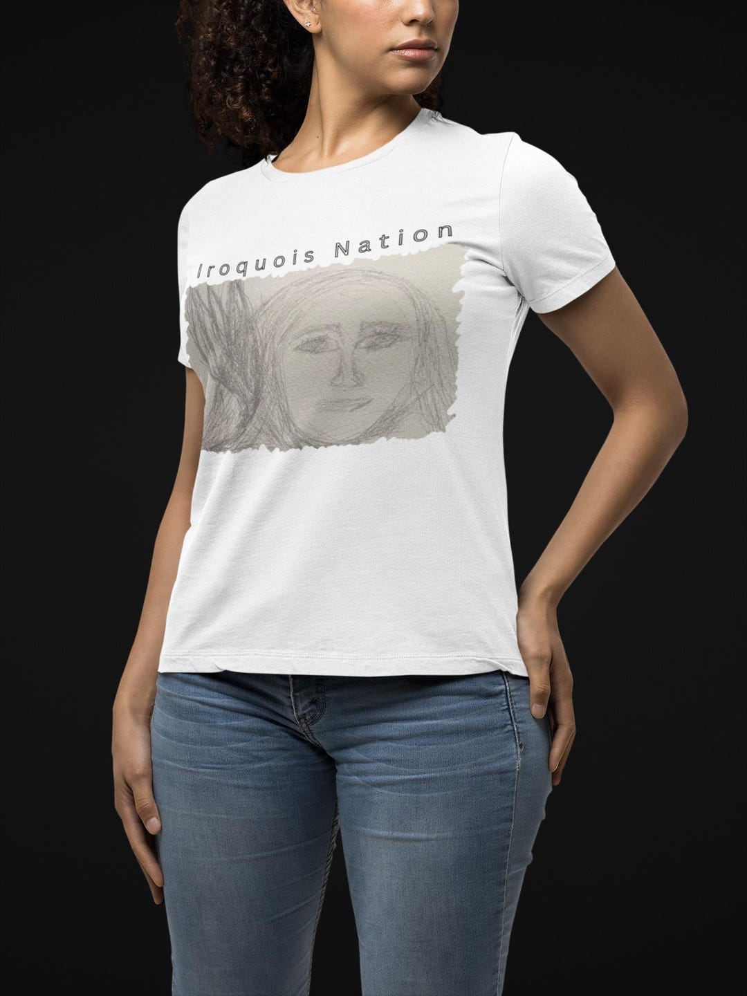 Iroquois Nation Sketch T-shirt | Native Art Portrait Tee - Etsy