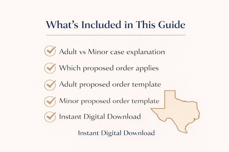 Texas Name Change Guide | Adult Vs Minor Filing (digital Download) - Etsy