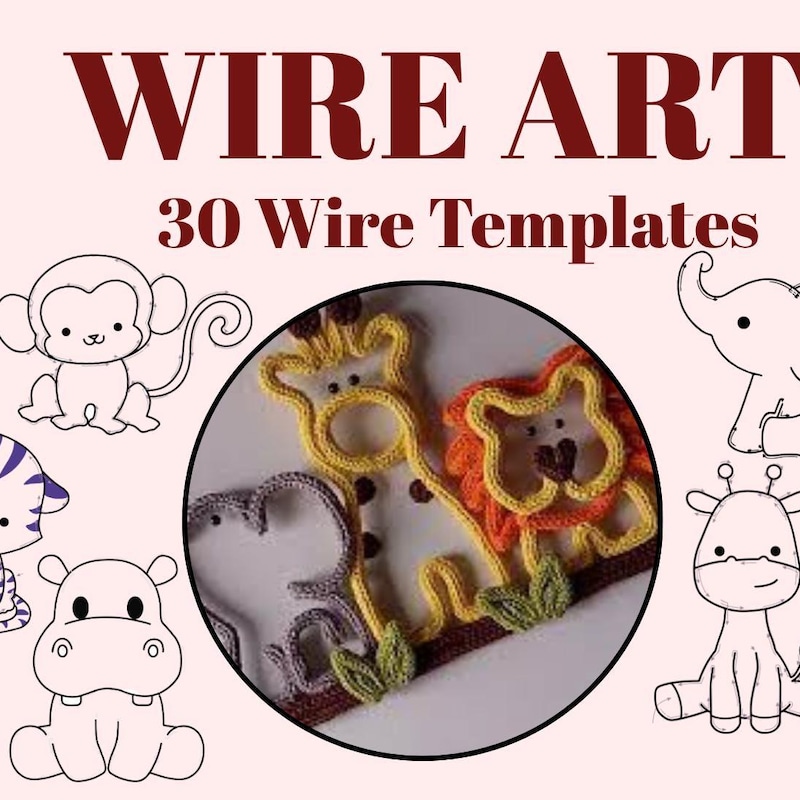 Wire Art Animal Templates - Etsy