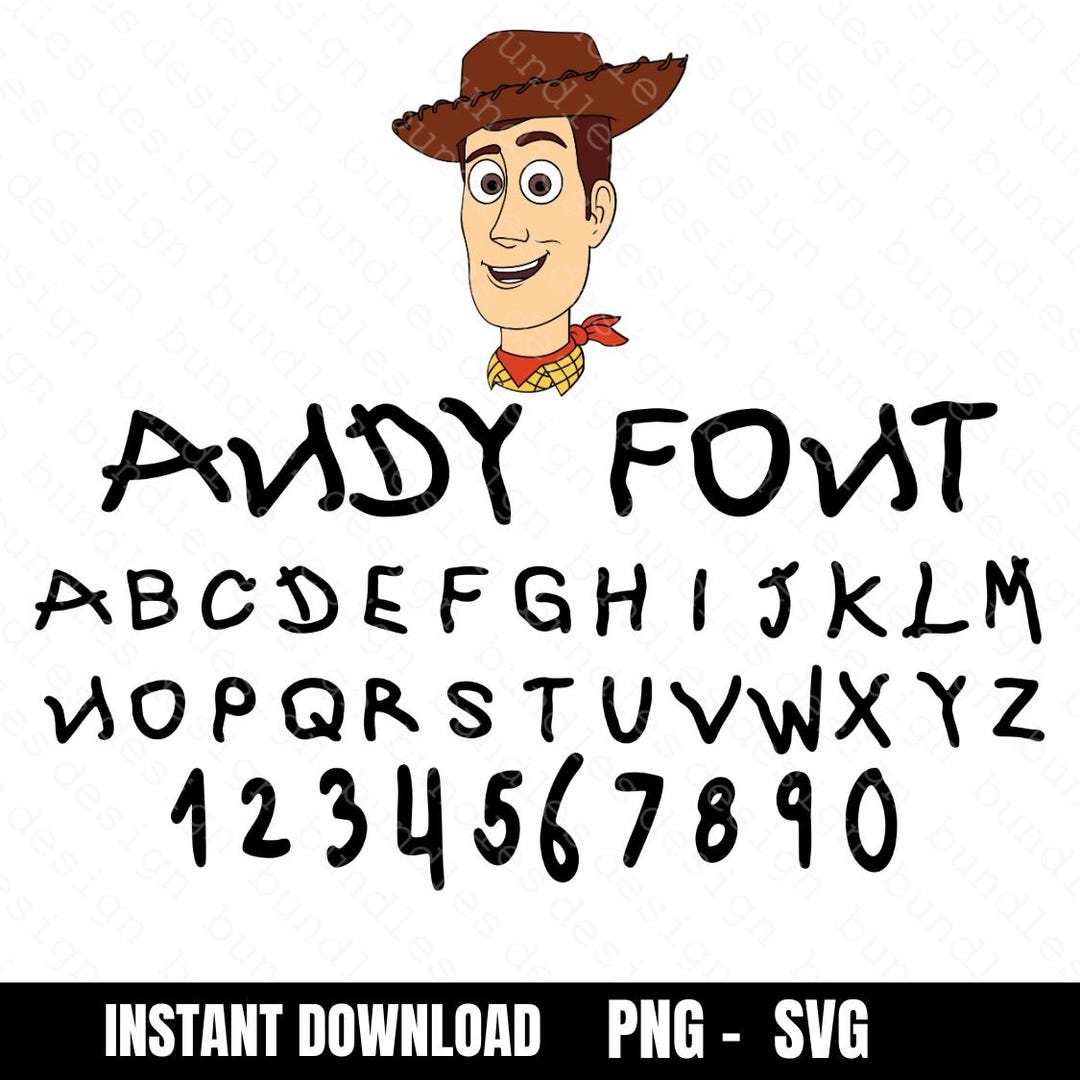 Andy Font SVG, Bold Typeface Cut Files (instant Download) - Etsy