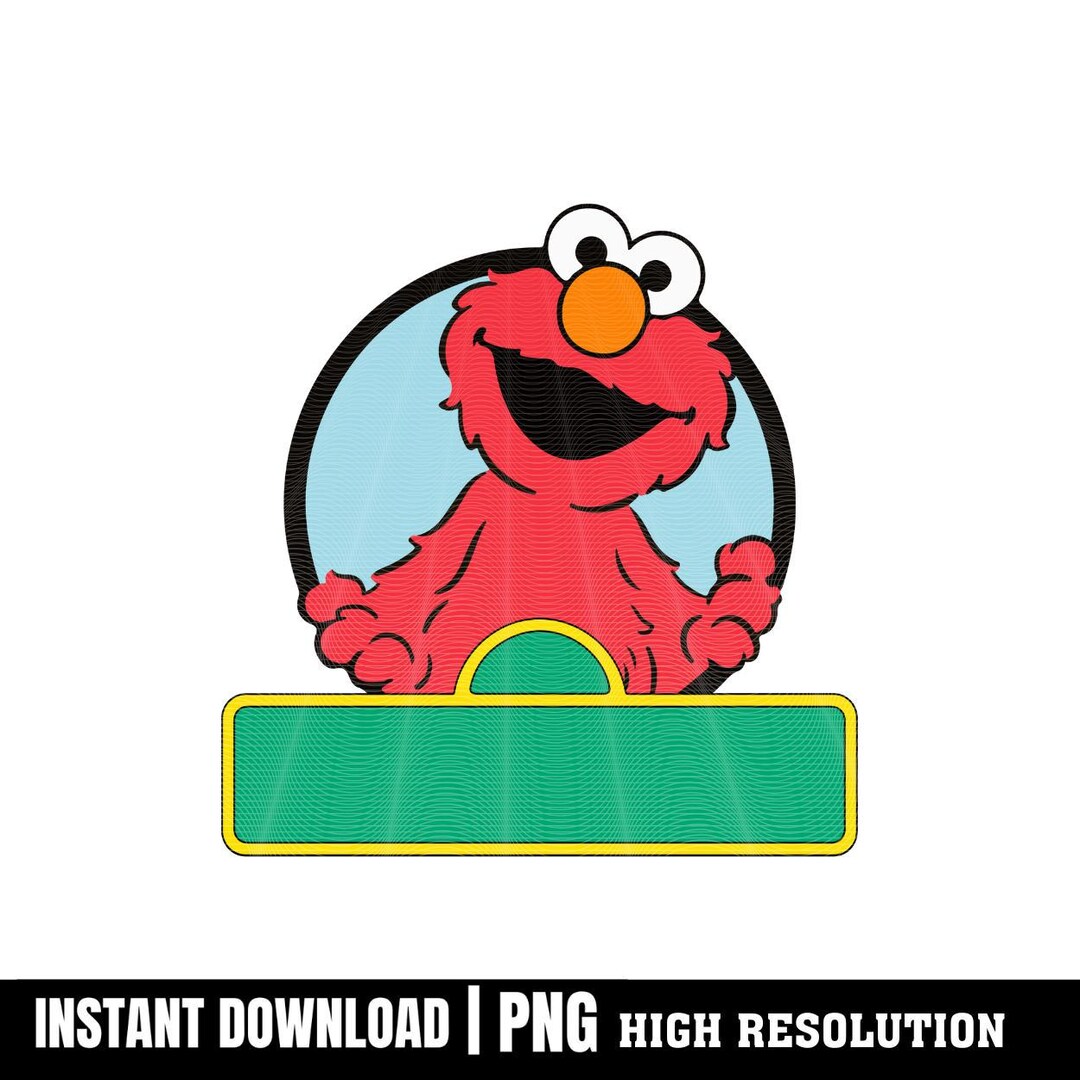 Elmo Sesame Street Sign PNG, Birthday Cake Topper (digital Download ...