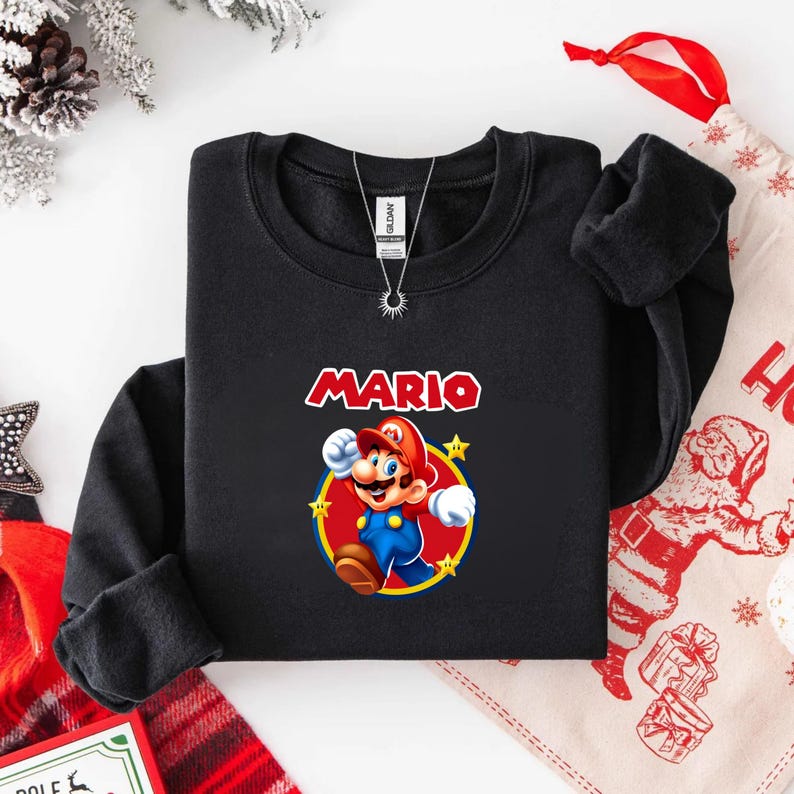 Classic Mario Sweatshirt Super Mario Bros Hoodie Retro Nintendo ...