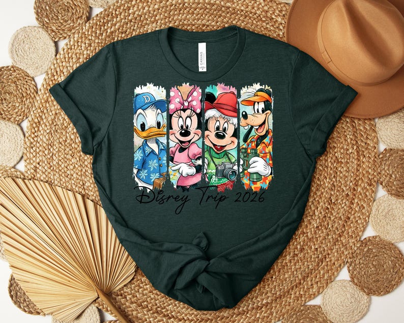Disney Trip 2026 Shirt, Mickey Mouse Minnie Mouse Donald Duck Goofy Tee ...