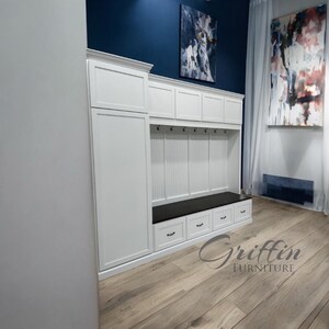 Jacksonville Entryway Bench With Shoe Storage | Custom Mudroom Cabinet ...
