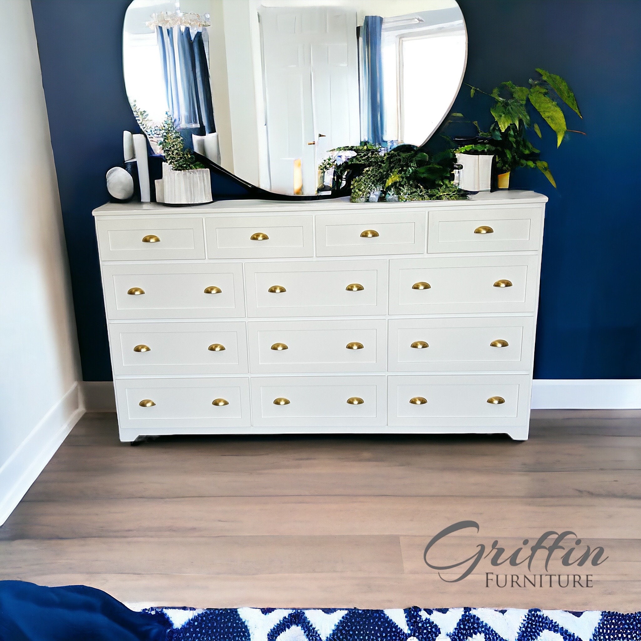 MARIETTA Large Dresser Oversize Storage Wood Tall Drawers Tv Stand Etsy UK