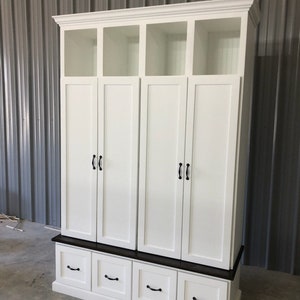 NORTH CAROLINA 4-section Entryway Bench Locker - Etsy