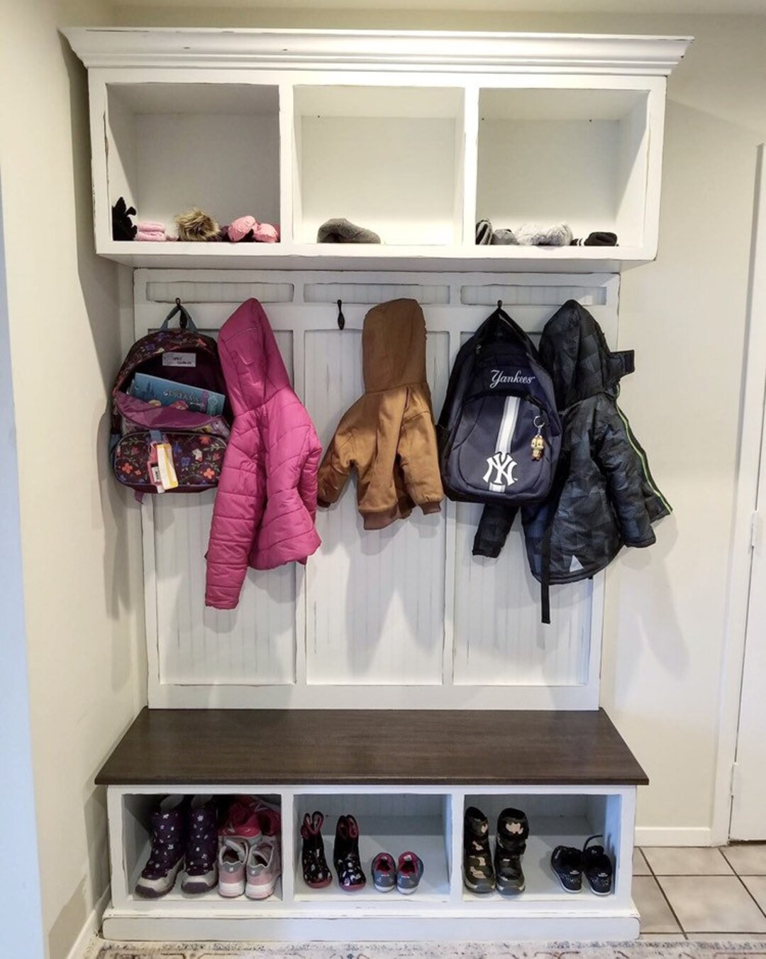 LONG ISLAND 3-section Hall Tree Bench Shoe Storage - Etsy
