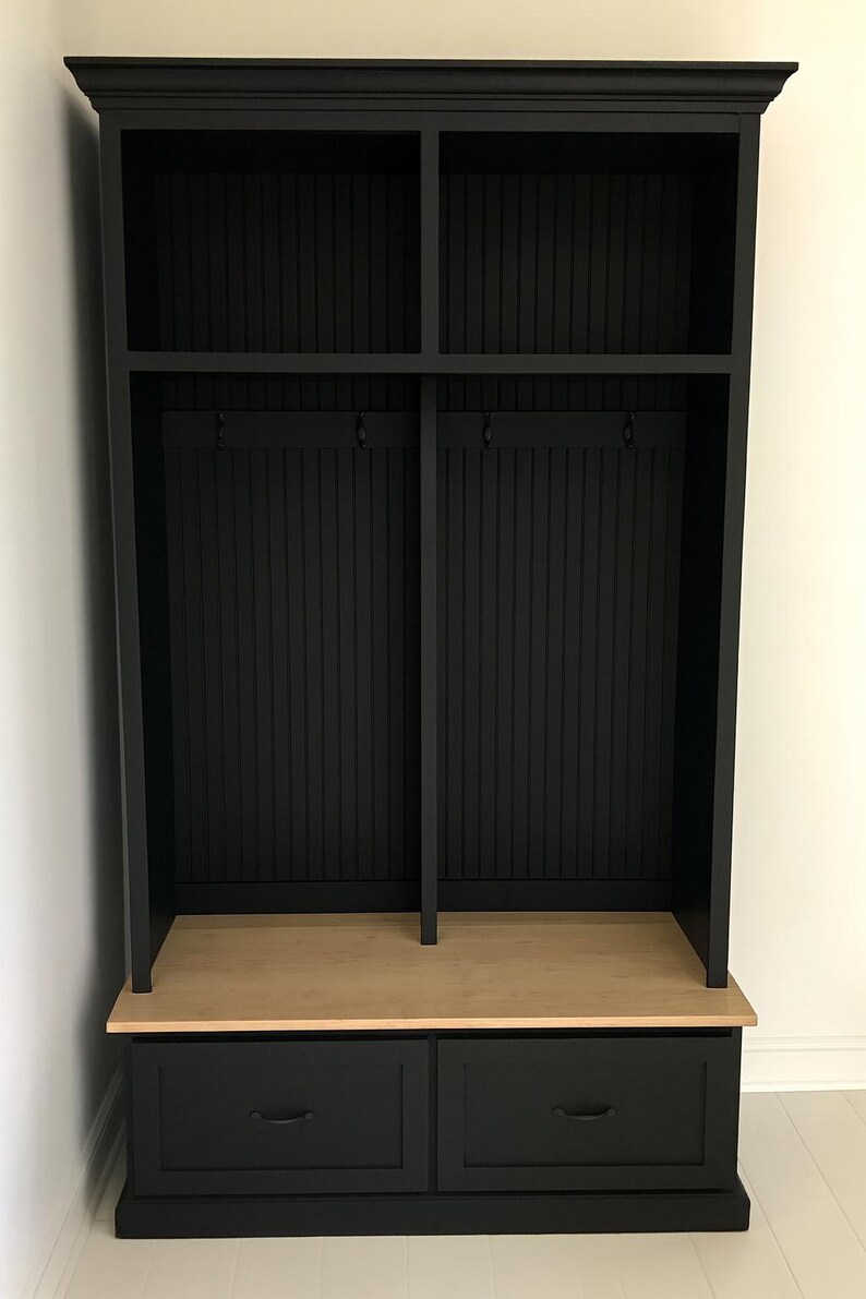 Merrick Hall Tree With Shoe Storage: Custom Entryway Bench & Coat Rack ...