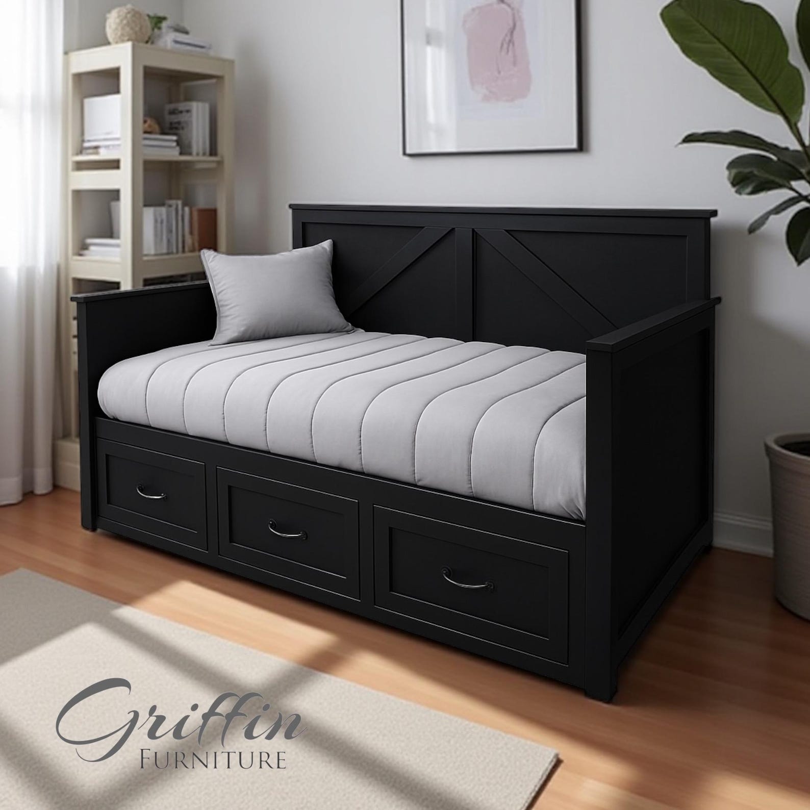 Manhattan Handmade Wood Daybed Frame: Twin Size Farmhouse Guest Bed - Etsy