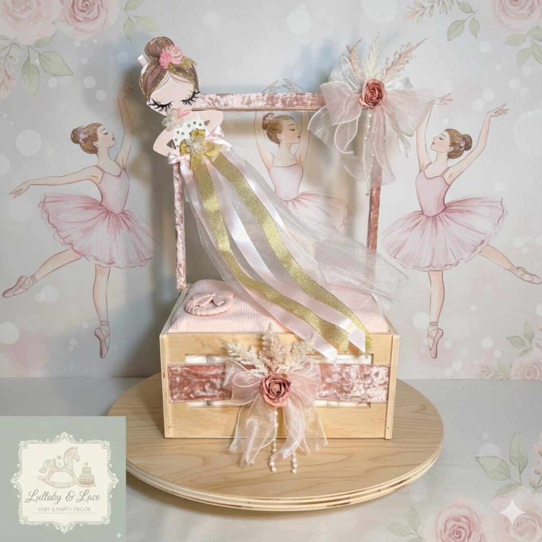 Pink Ballerina Diaper Cake – Baby Shower Centerpiece, Ballet Theme - Etsy