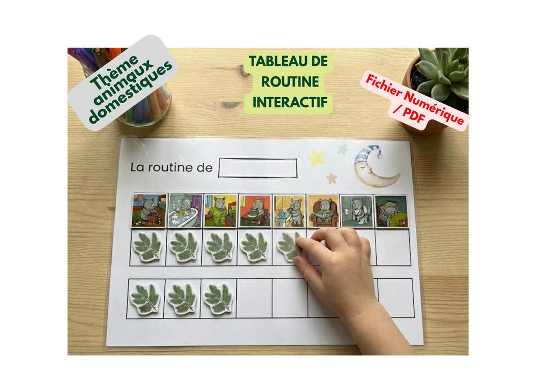 Children's Routine Chart + Pet Kit - Printable Planner - Educational ...