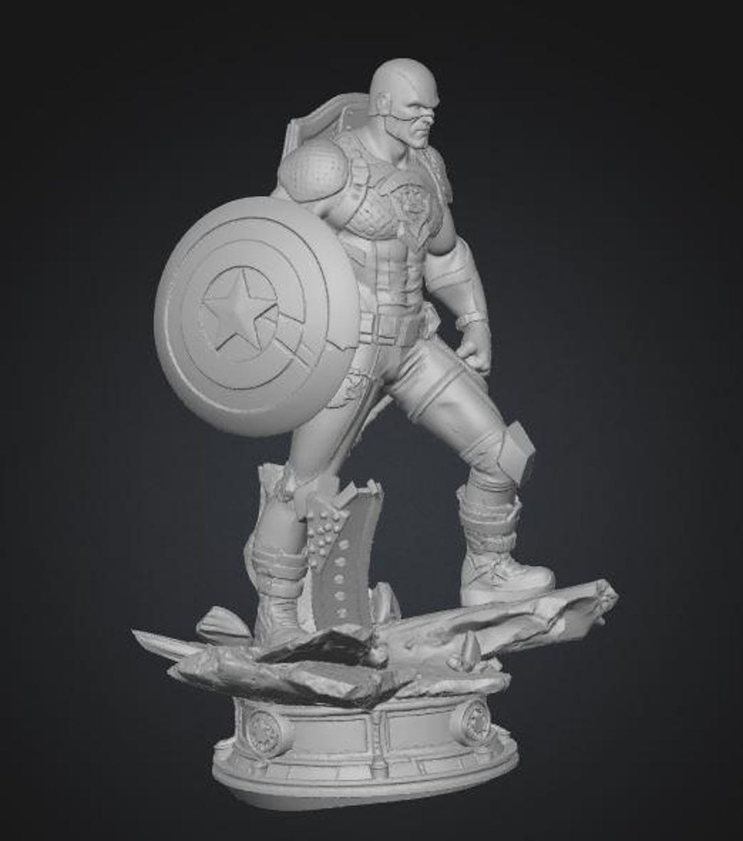 Captain America 3D Print STL | Superhero Figure STL | Detailed ...