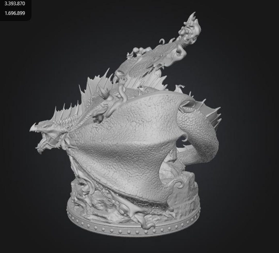 Detailed Dragon STL | Articulated Fantasy Dragon Model | High Quality ...