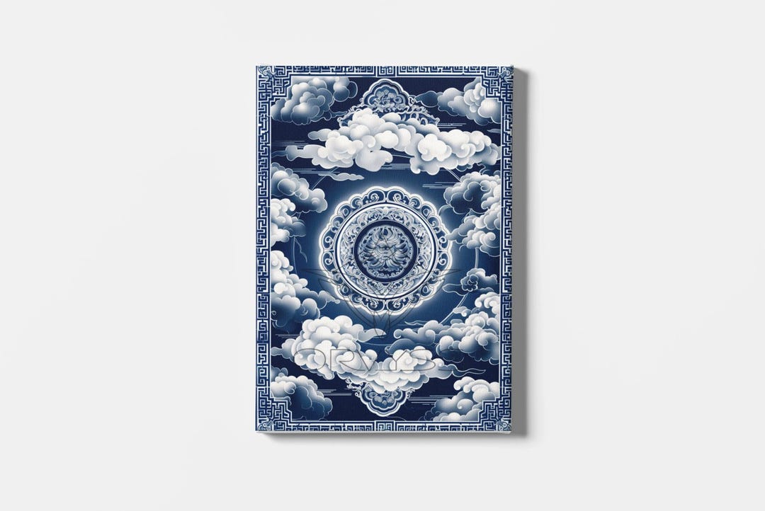 Dynasty Cloud Seal – Mystical Chinoiserie Art Print | Digital Wall Art ...