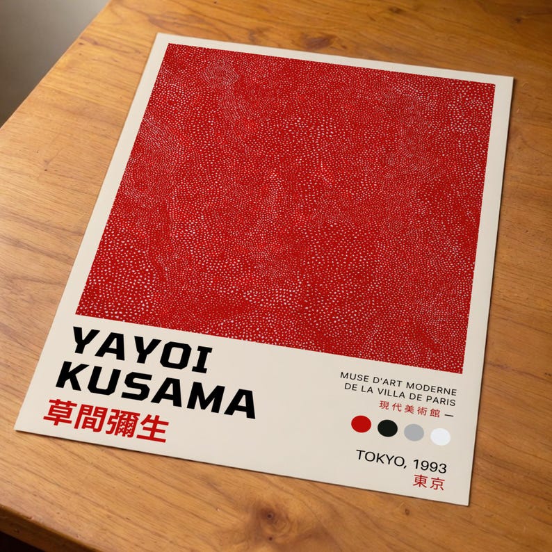 Yayoi Kusama Red Dots Poster – Tokyo 1993 Exhibition Art Print - Etsy