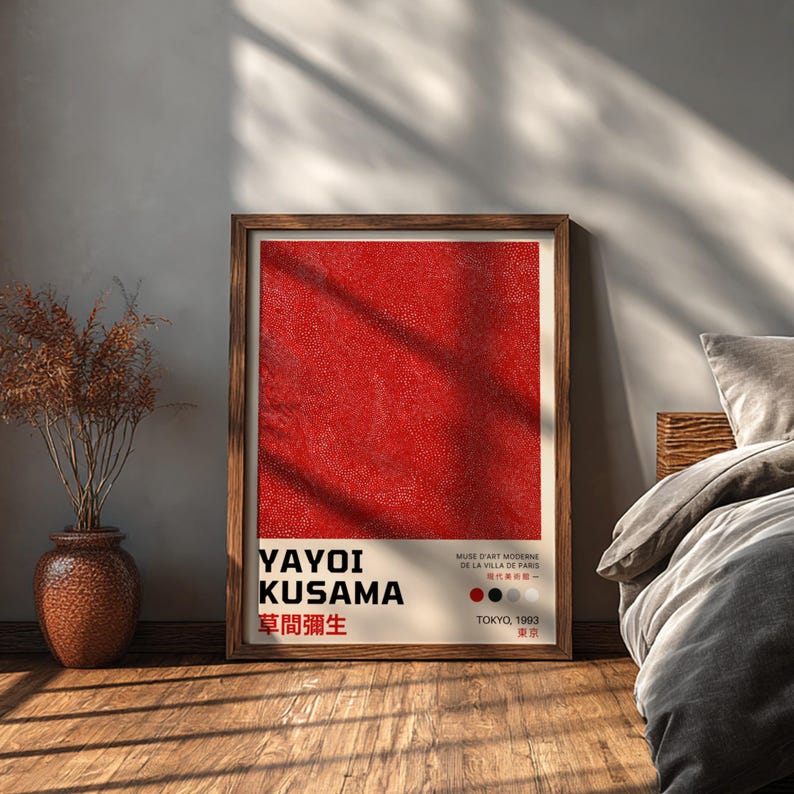 Yayoi Kusama Red Dots Poster – Tokyo 1993 Exhibition Art Print - Etsy