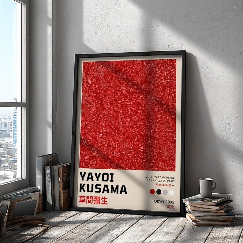 Yayoi Kusama Red Dots Poster – Tokyo 1993 Exhibition Art Print - Etsy
