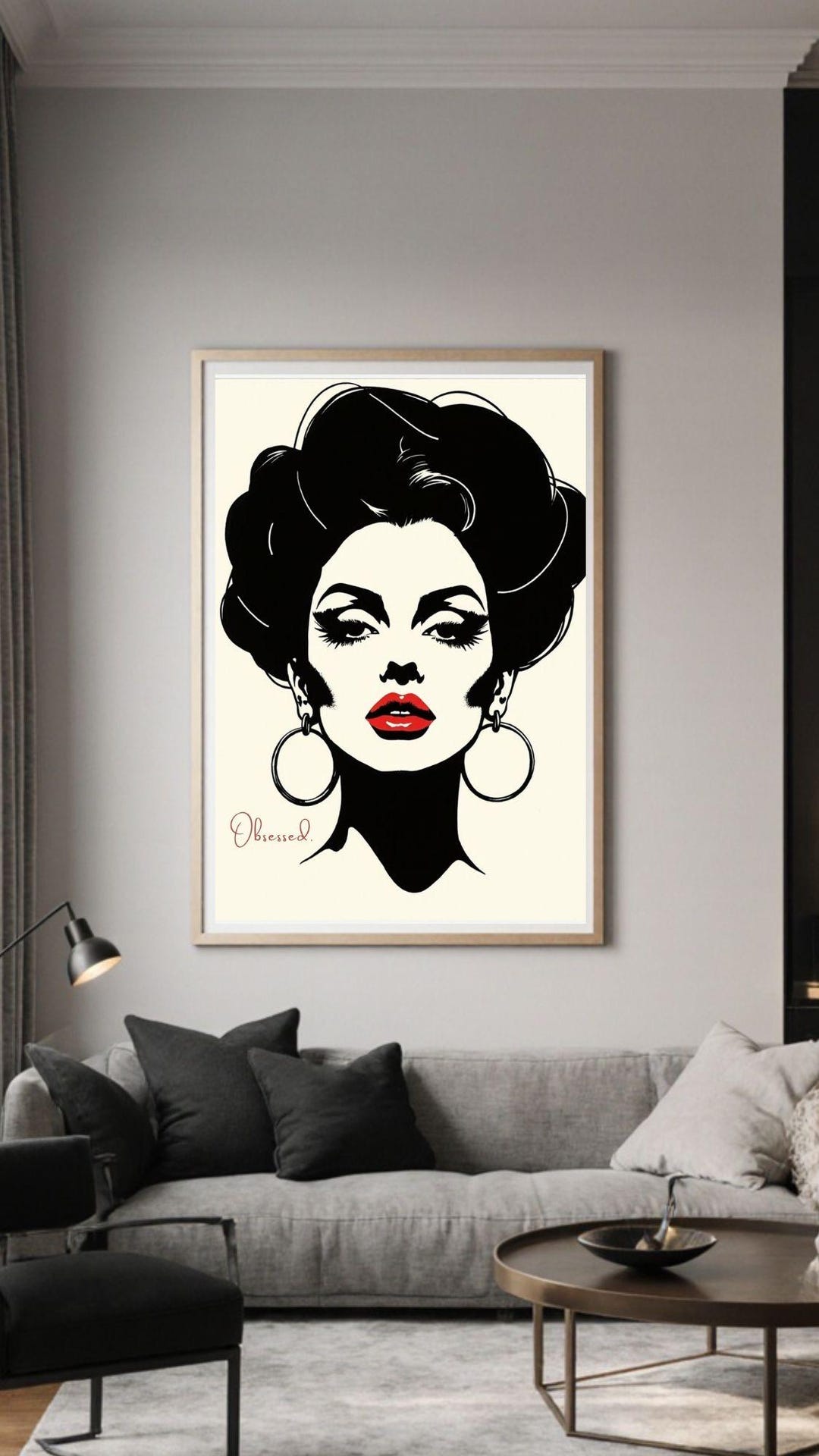 Obsessed – Bold Glam Statement Wall Poster Art (digital Download) - Etsy