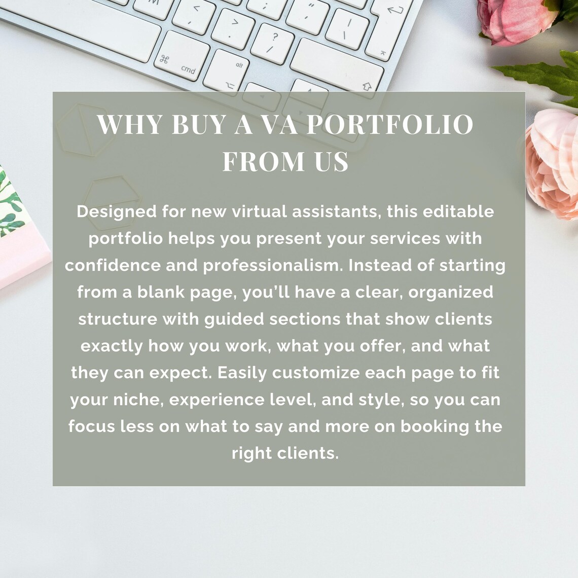 Virtual Assistant Portfolio Template, Editable, Professional Portfolio ...