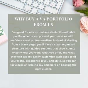 Virtual Assistant Portfolio Template, Editable, Professional Portfolio ...