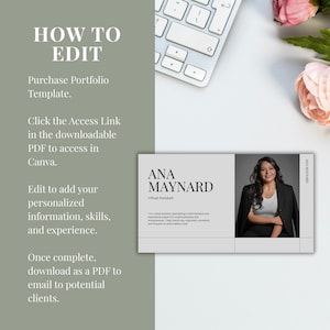 Virtual Assistant Portfolio Template, Editable, Professional Portfolio ...