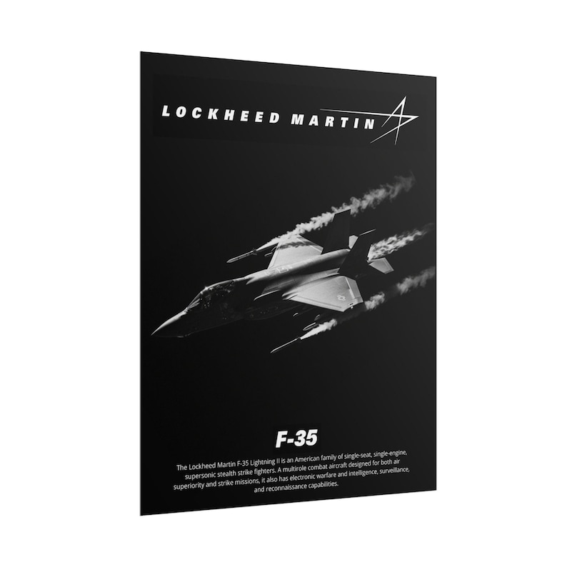 Lockheed Martin F-35 Poster | Military Industrial Complex Art | Warcore ...