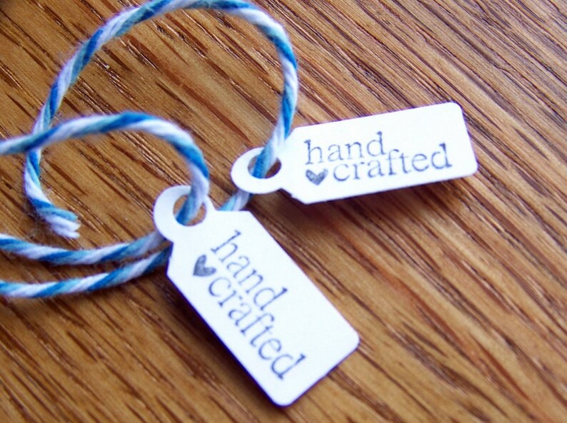 Tags Handmade Item Tag Handmade Seller Tag Set of 12 - Etsy