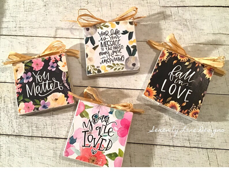 Inspirational Quotes shelf Sign Shelf Sitter Rustic Decor - Etsy