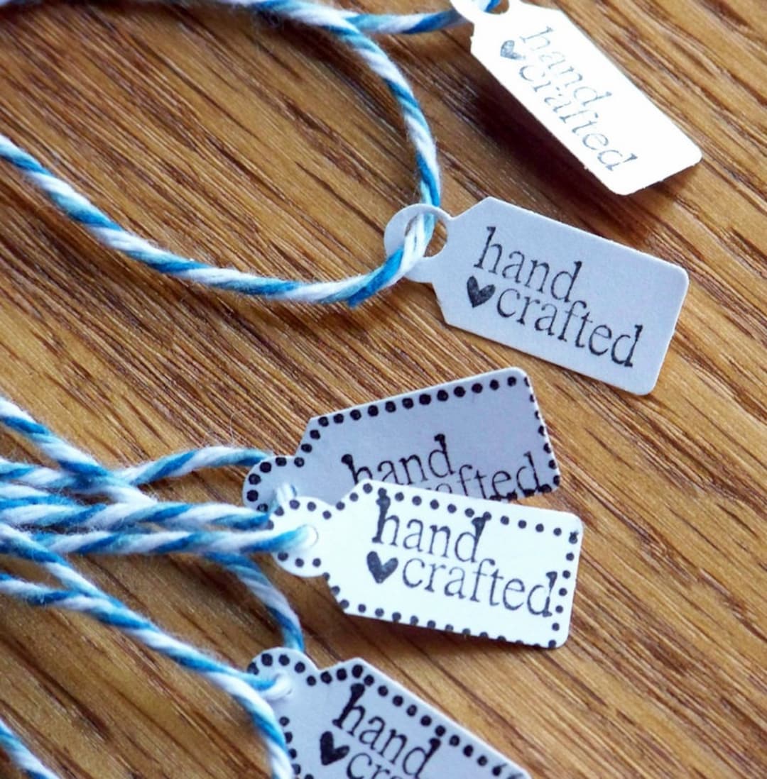 Tags, Handmade Item Tag, Handmade Seller Tag Set of 12 - Etsy