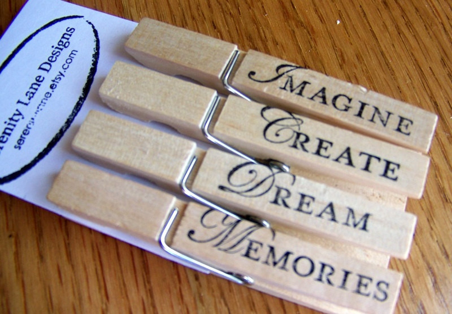 Decorative Clothespins Hand Stamped Magnetic Clips. - Etsy