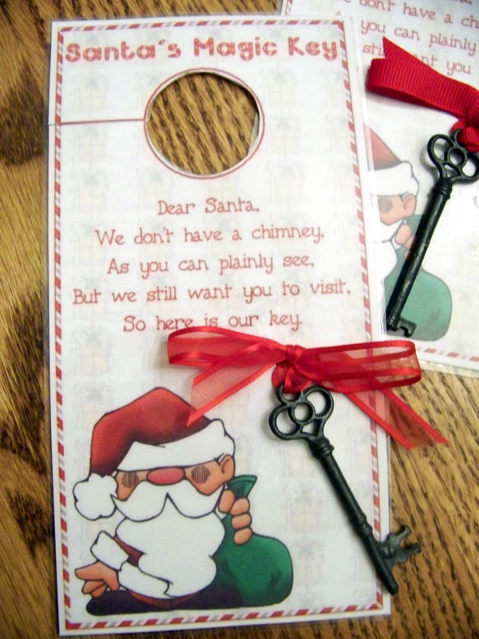Santa Key Magic Santa Key Door Hanger - Etsy