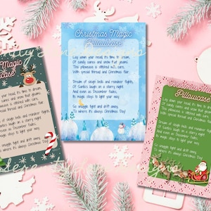 Printable Poem Card for a Magical Christmas Pillowcase - Etsy
