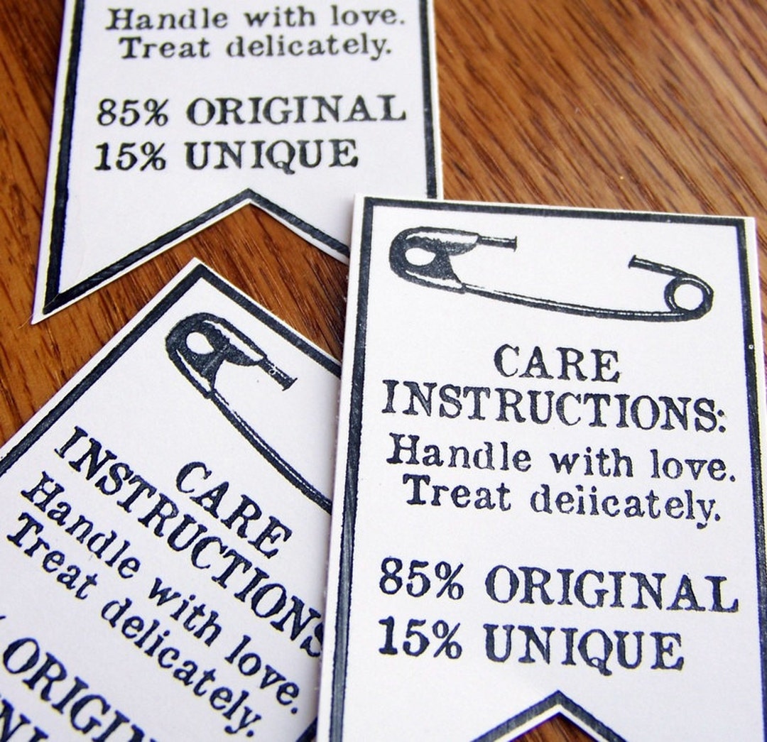 Tags, Care Instruction, Handmade Item, Handmade Seller Tag White With ...