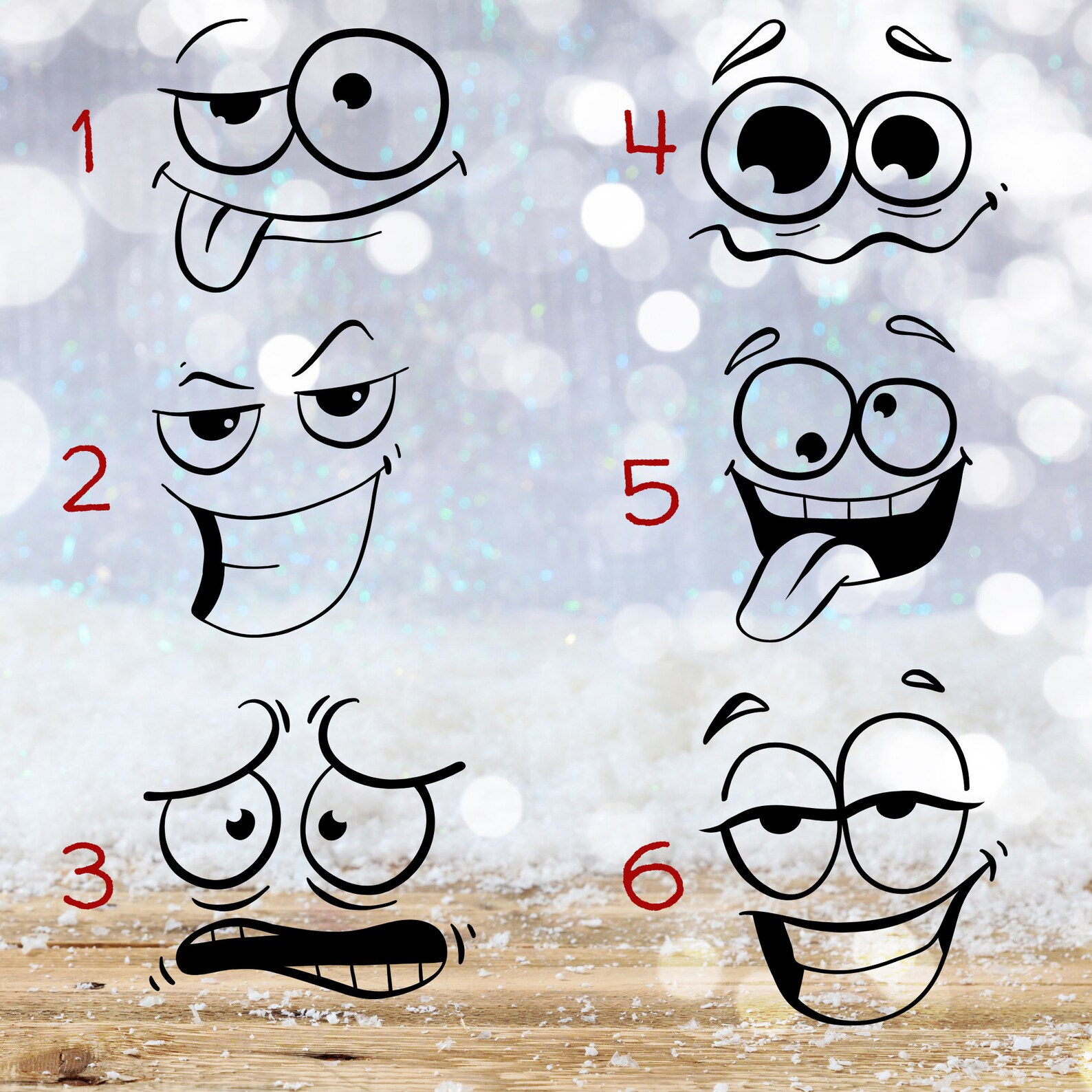 Funny Faces Ornaments Choose Your Face Emoji Ornament - Etsy