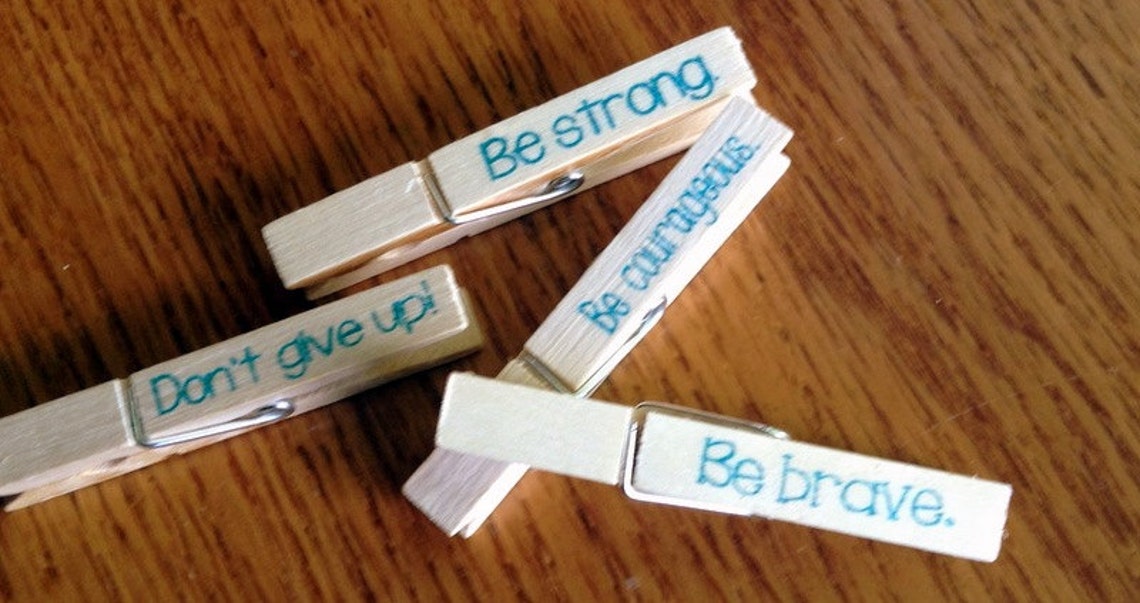 Decorative Clothespins Hand Stamped Magnetic Clips. - Etsy