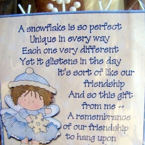 Snowflake Ornament - Friendship Ornament, Friendship Poem - Etsy