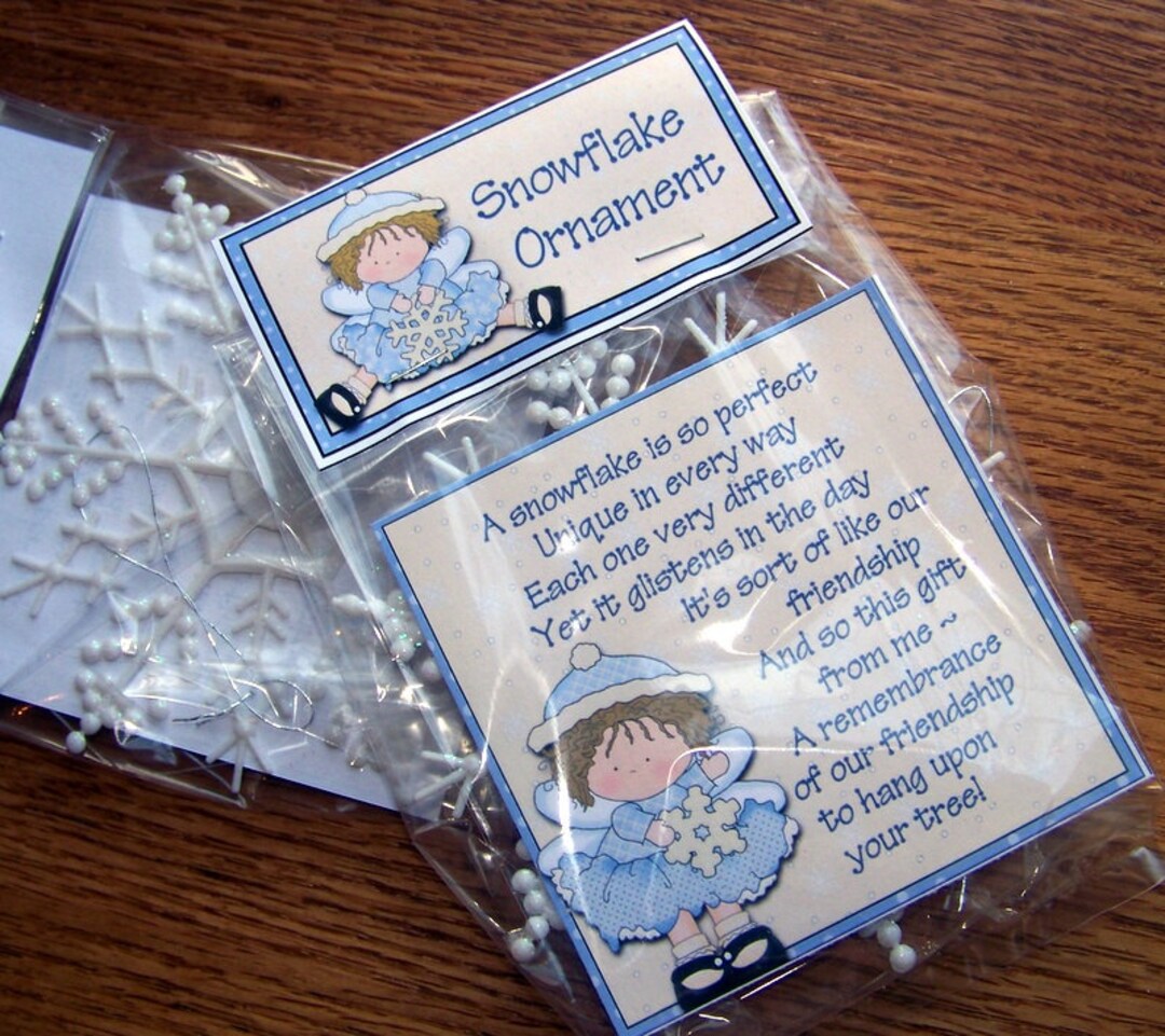 Snowflake Ornament - Friendship Ornament, Friendship Poem - Etsy