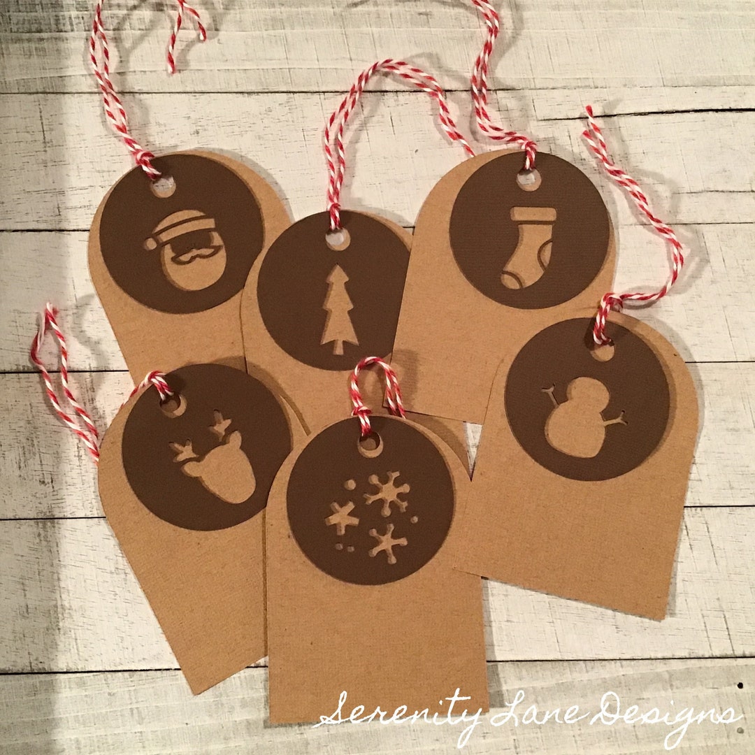 Christmas Tags - Set of 12, 3 Color Choices, Large Size - Etsy