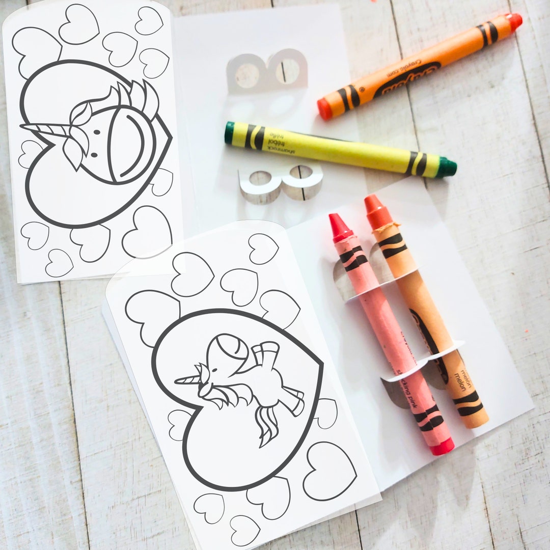 Unicorn Coloring Cards: Kids Party Favors, School Gifts (set of 6) - Etsy