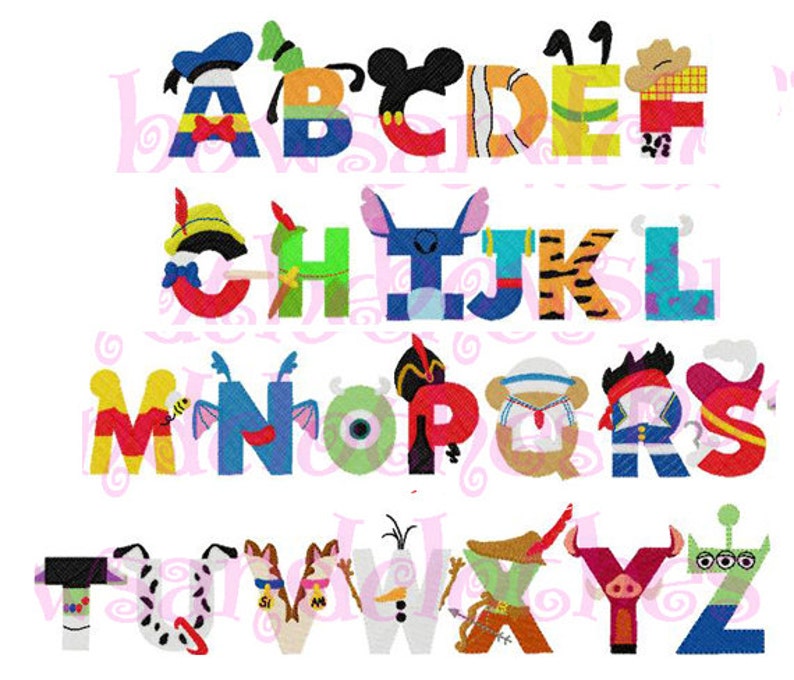 Disney Letters Alphabet