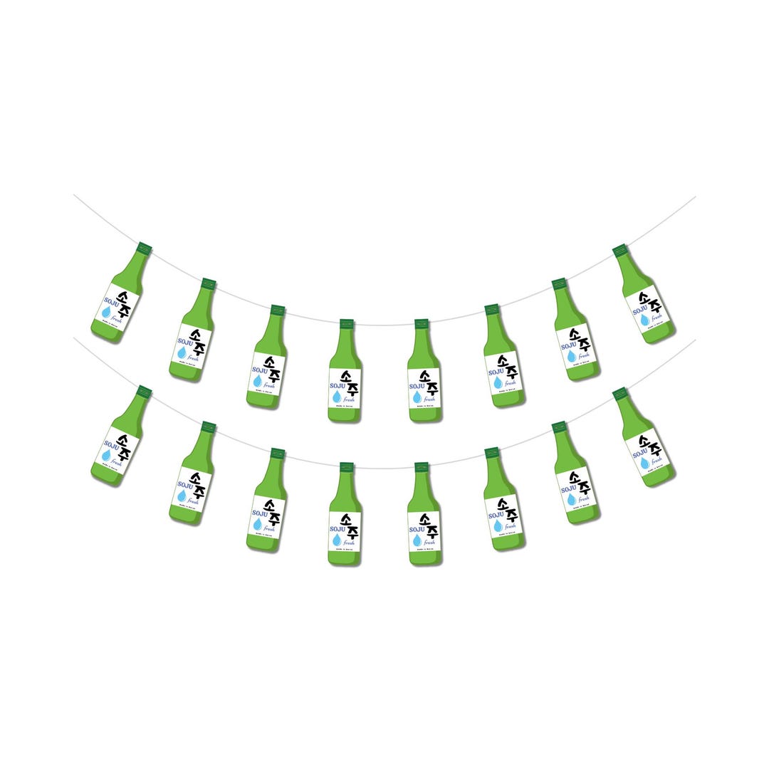 Soju Bottle Banner, Korean Party Decorations, K-pop Theme - Etsy