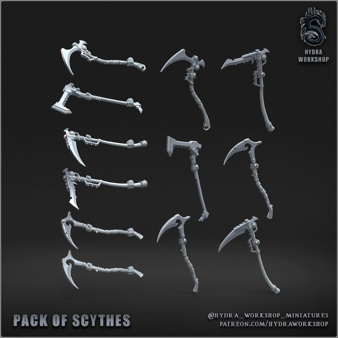 Power Scythes - Miniature Tabletop Wargame Pieces (12 Pieces) - Etsy