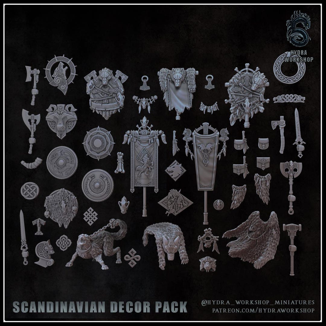 Scandynavian / Space Viking +100 Decor - Miniature Tabletop Wargame ...