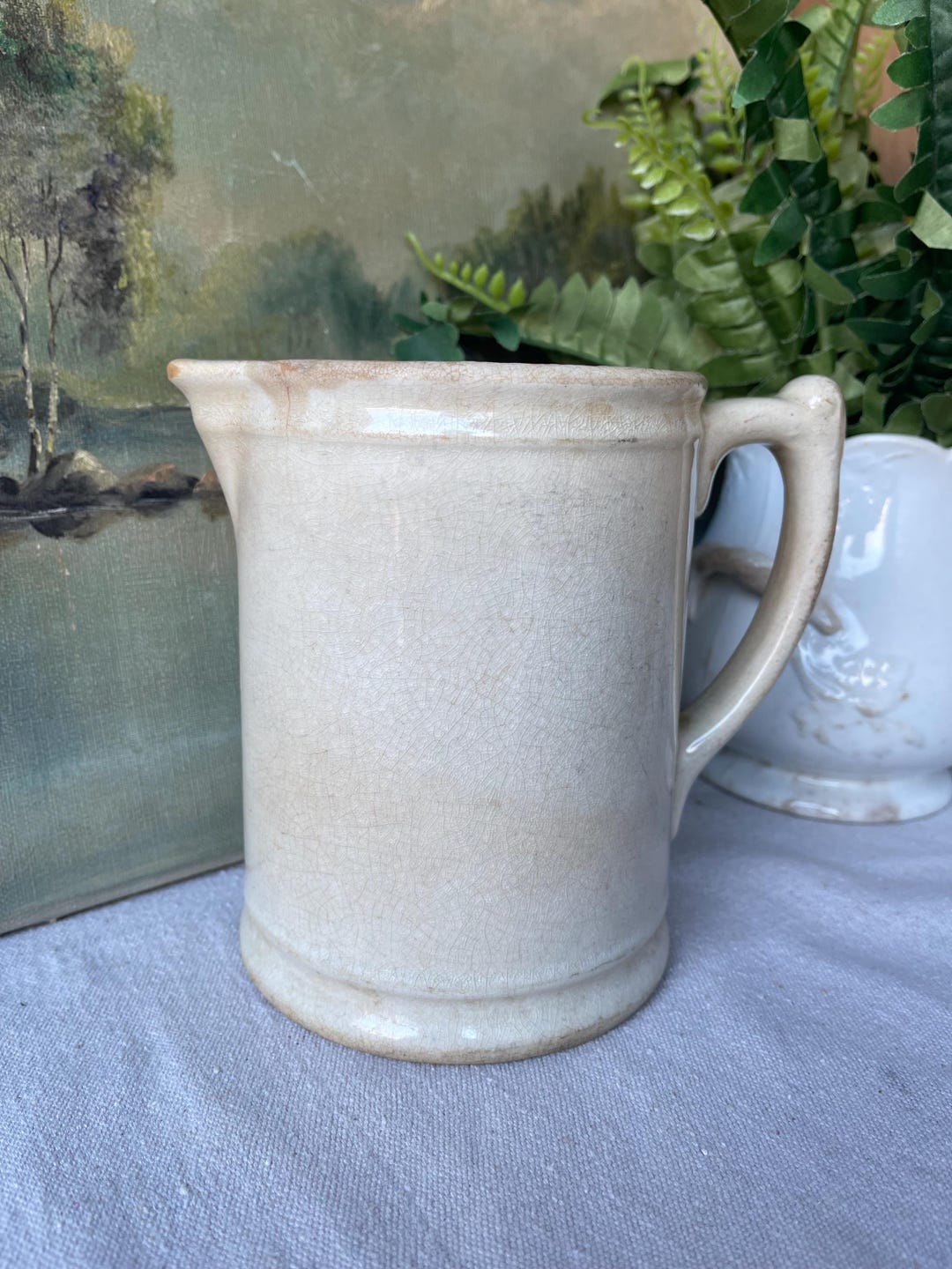 Stained and Crazed Ironstone Milk Pitcher - Etsy