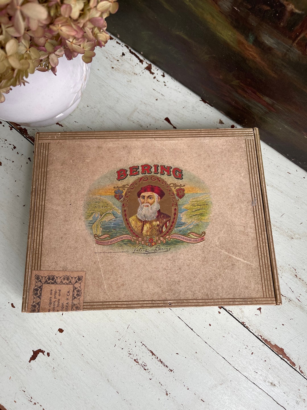Vintage Flat Bering Cigar Box - Etsy