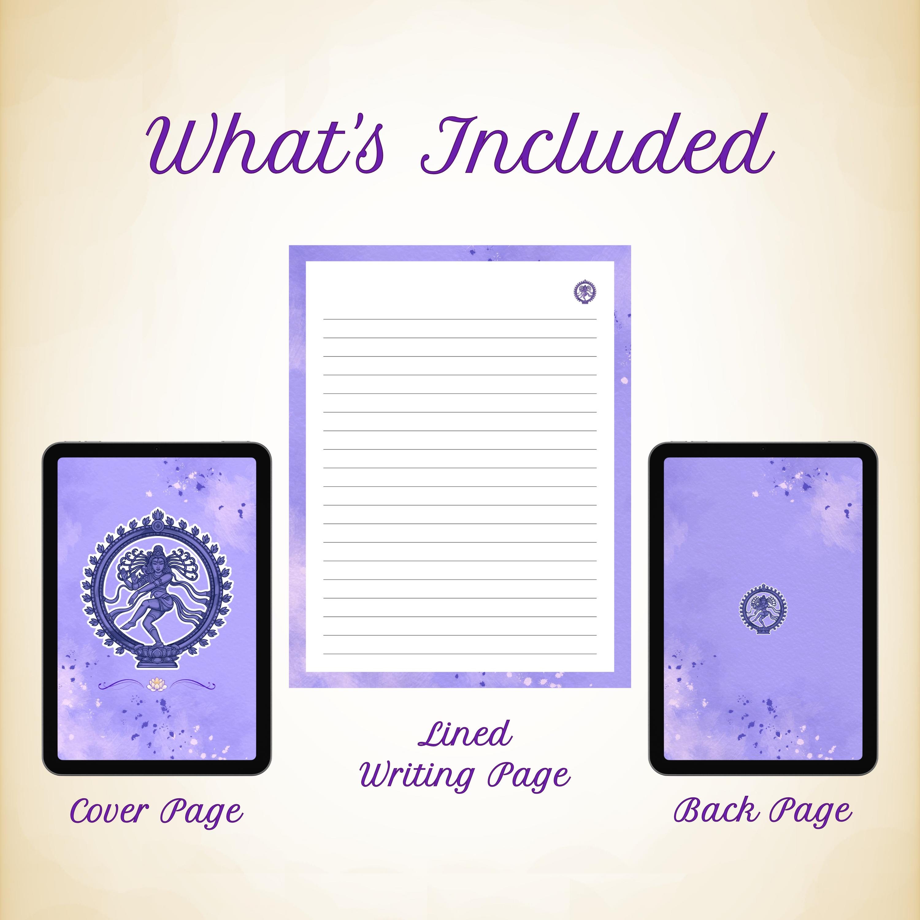 Purple Shiva Digital Journal Notebook, Undated, Lined OR Unlined ...