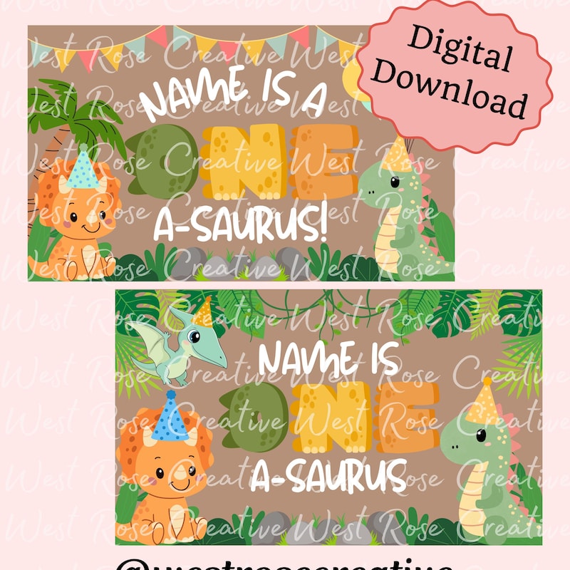 Dinosaur Banner - Etsy