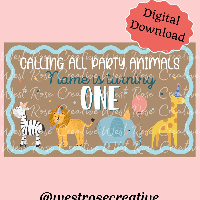 Party Animal Banner - Etsy