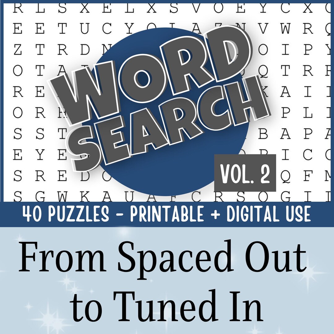 Word Search: From Spaced Out to Tuned In - Etsy