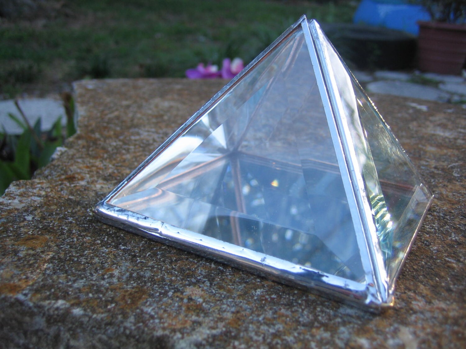 4" Glass Pyramid Charging Box - Etsy